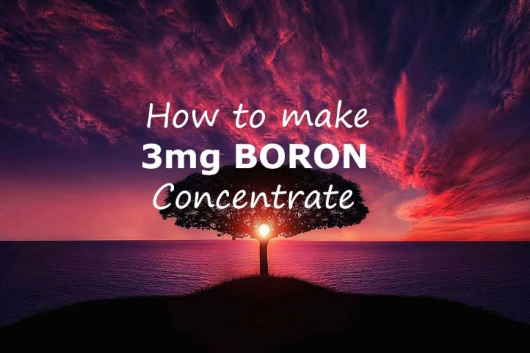 How to Make 3mg Boron Concentrate - Organicbiomama